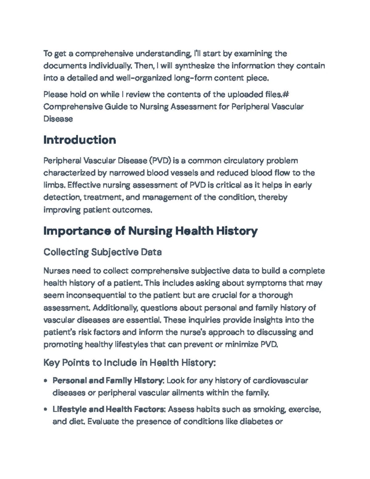 Comprehensive Guide to Peripheral Vascular Assessment in Nursing ...
