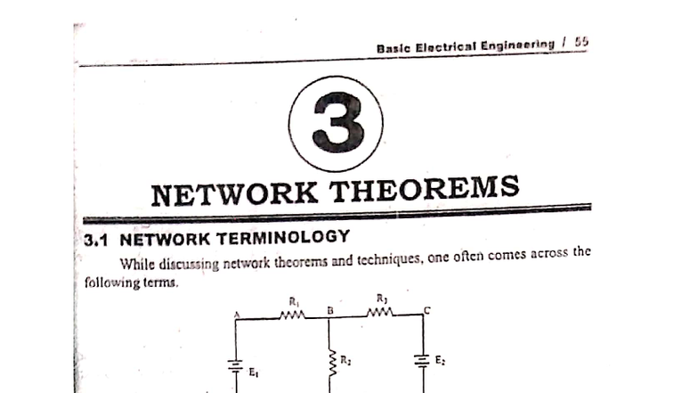 Basic Electrical Engineering 55: Chapter 3 - Network Theorems Overview ...