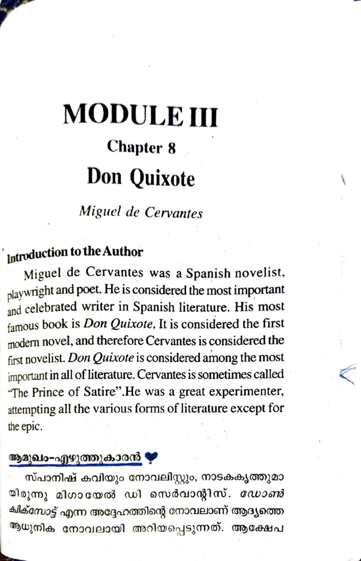Don Quixote - Cervantes - MODULE III| Chapter 8 Don Quixote Miguel de ...