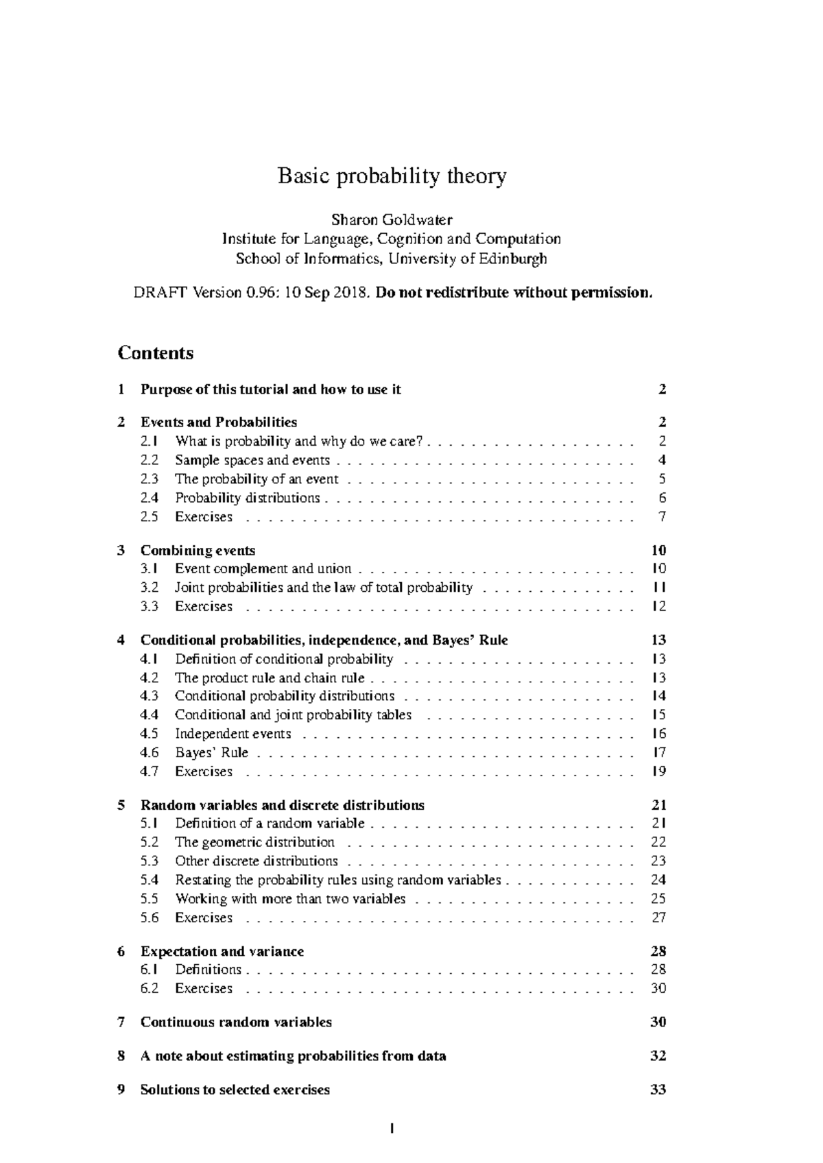 Probability Theory Tutorial - G - Studocu