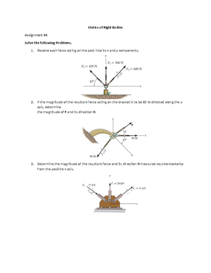 statics rigid bodies - practice materials reviewer - Prepared Engr. Billy Joe G. Godoy PHINMA ...