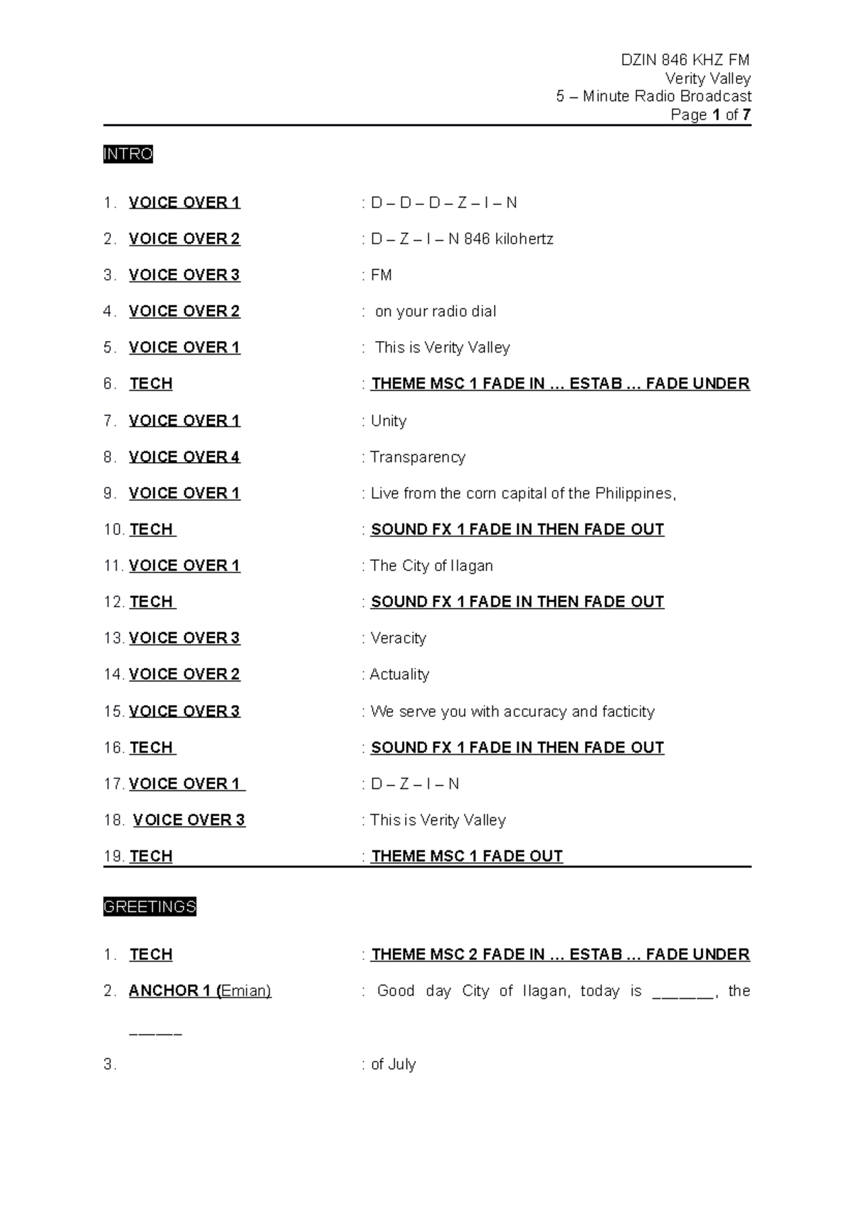 Practice rspc script 1 international original format - 5 – Minute Radio ...