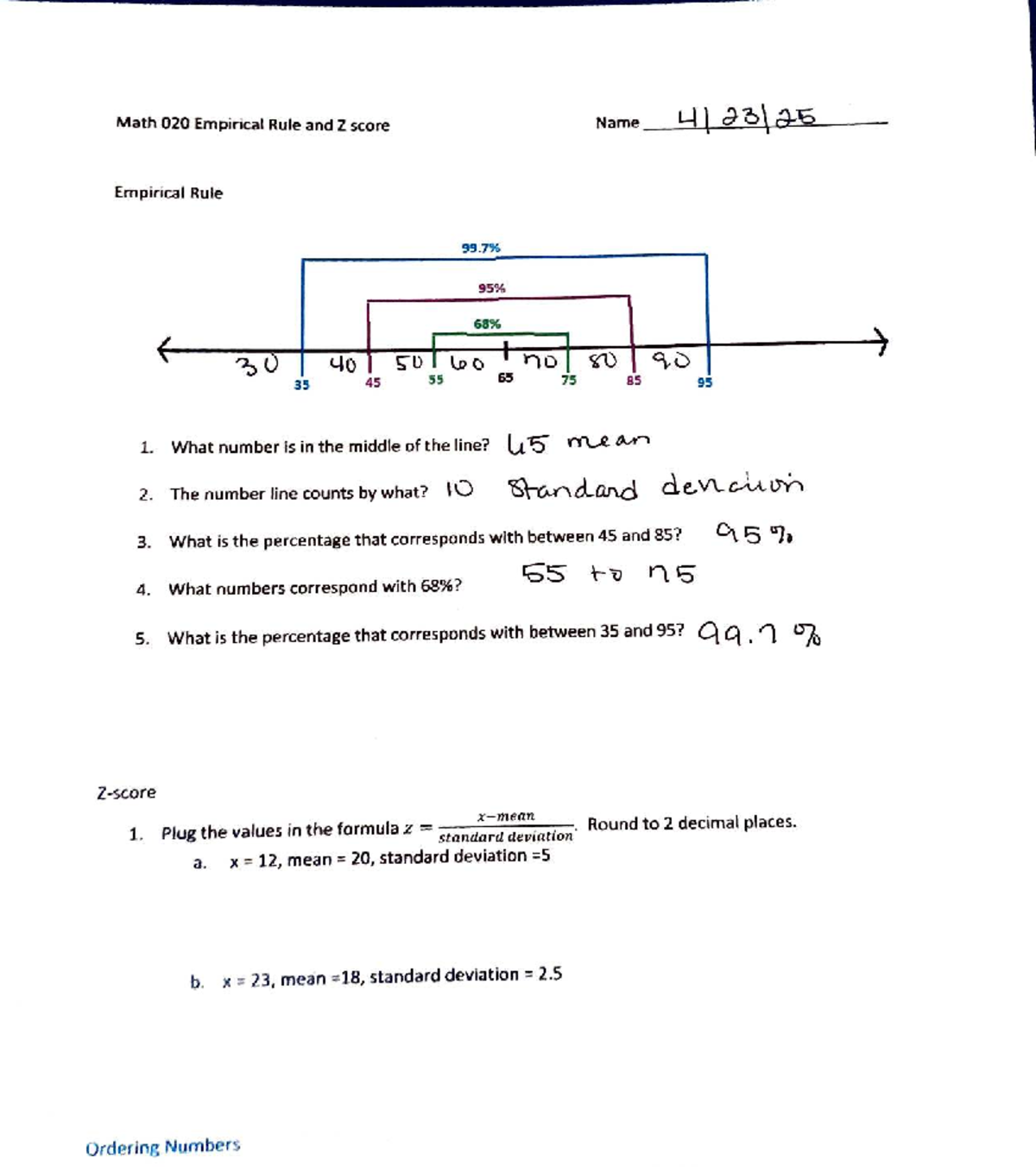 Math 020: Overview of the Empirical Rule & Z-Scores Analysis - Studocu