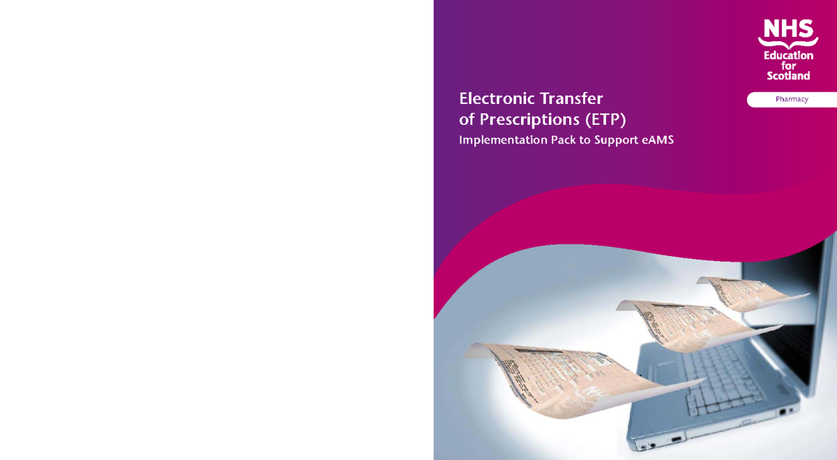 NHS ETP Implementation Pack: Future Notes and Guidance - Studocu