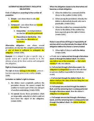 Joint and Solidary Obligation - JOINTS AND SOLIDARY OBLIGATIONS In a ...