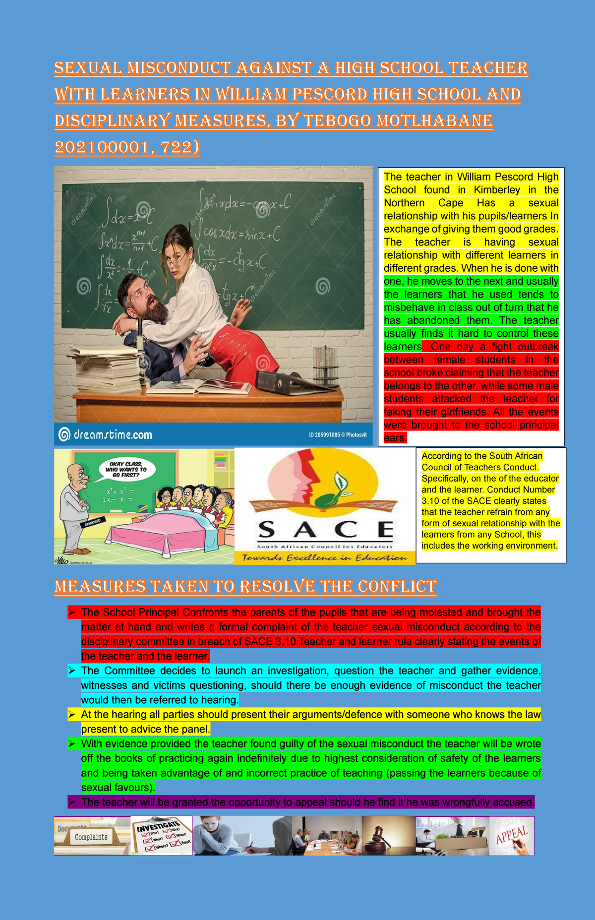 Edu722 E-Poster: Teacher Misconduct Case Study at William Pescord High ...