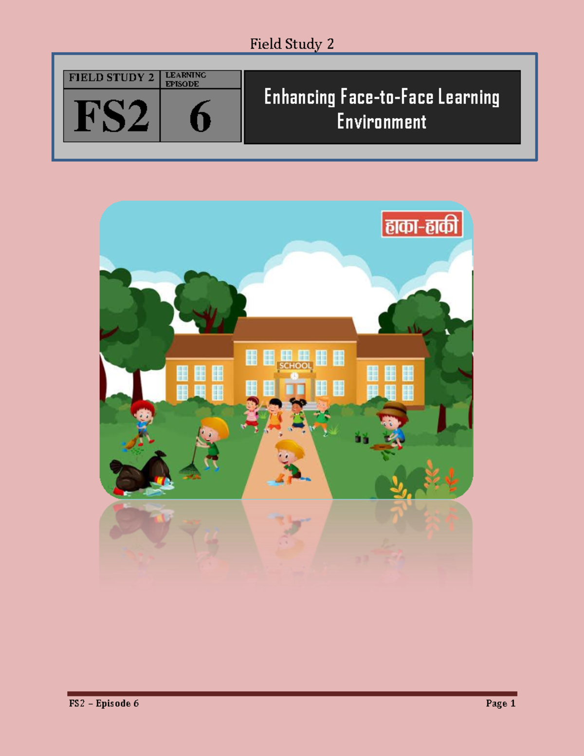 Scribful - Lecture notes 4 - FIELD STUDY 2 LEARNING EPISODE FS2 6 ...