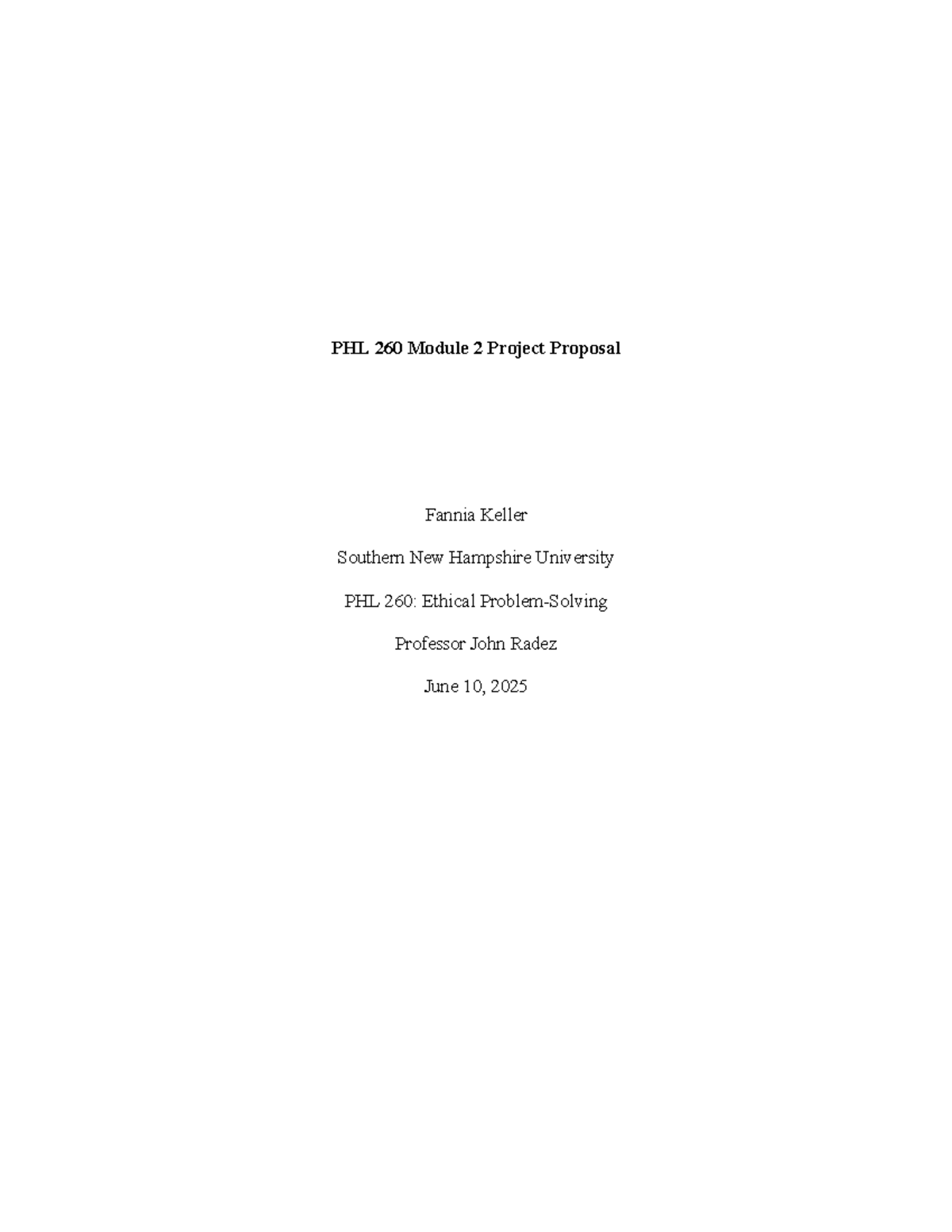 PHL 260 Module 2 Case Study: Ethical Implications of Chemical ...