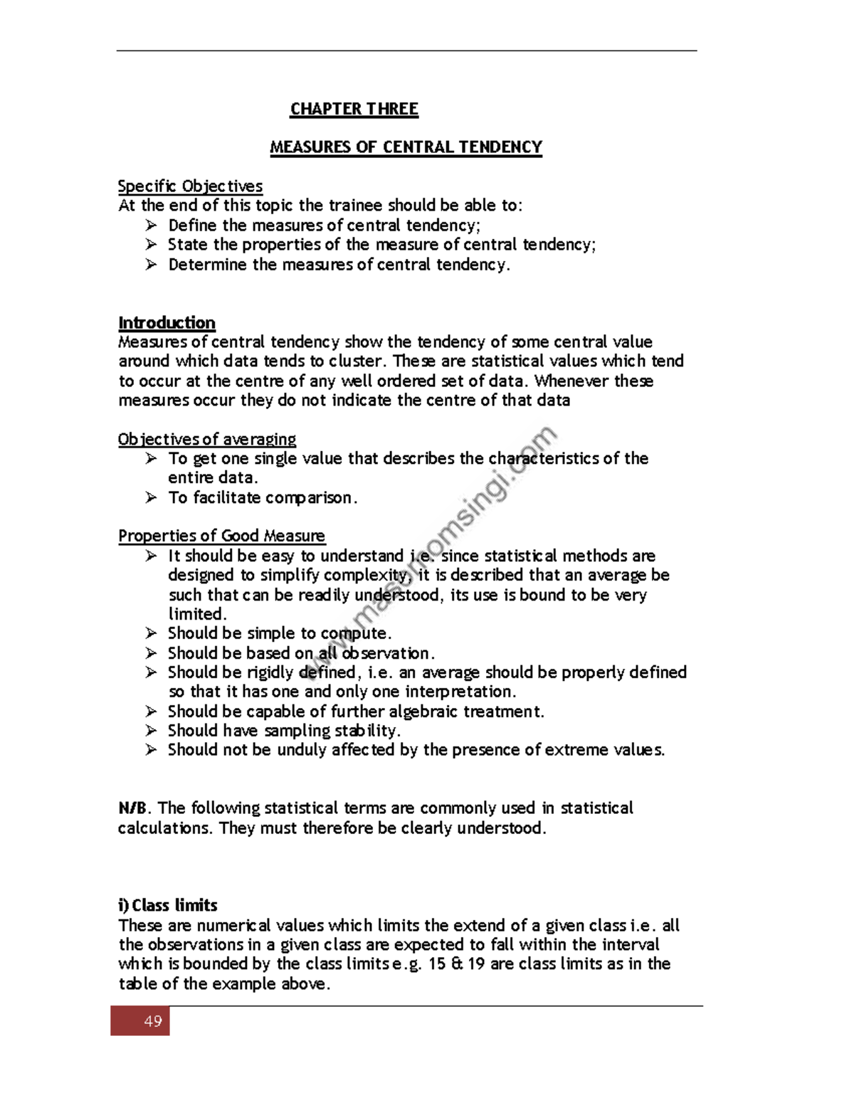 CHAPTER 3: MEASURES OF CENTRAL TENDENCY - Key Concepts and Examples ...