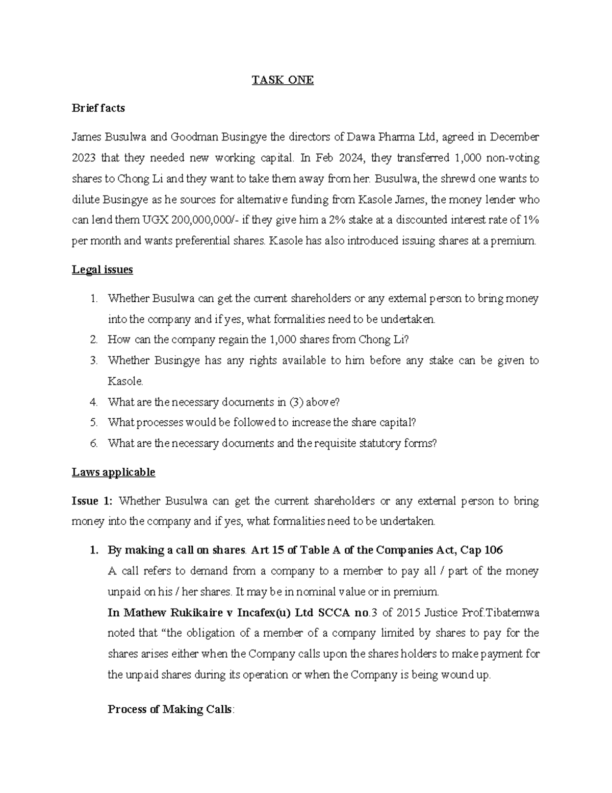 Module 2 WEEK 2 CCP - Practice on Share Capital Management - Studocu