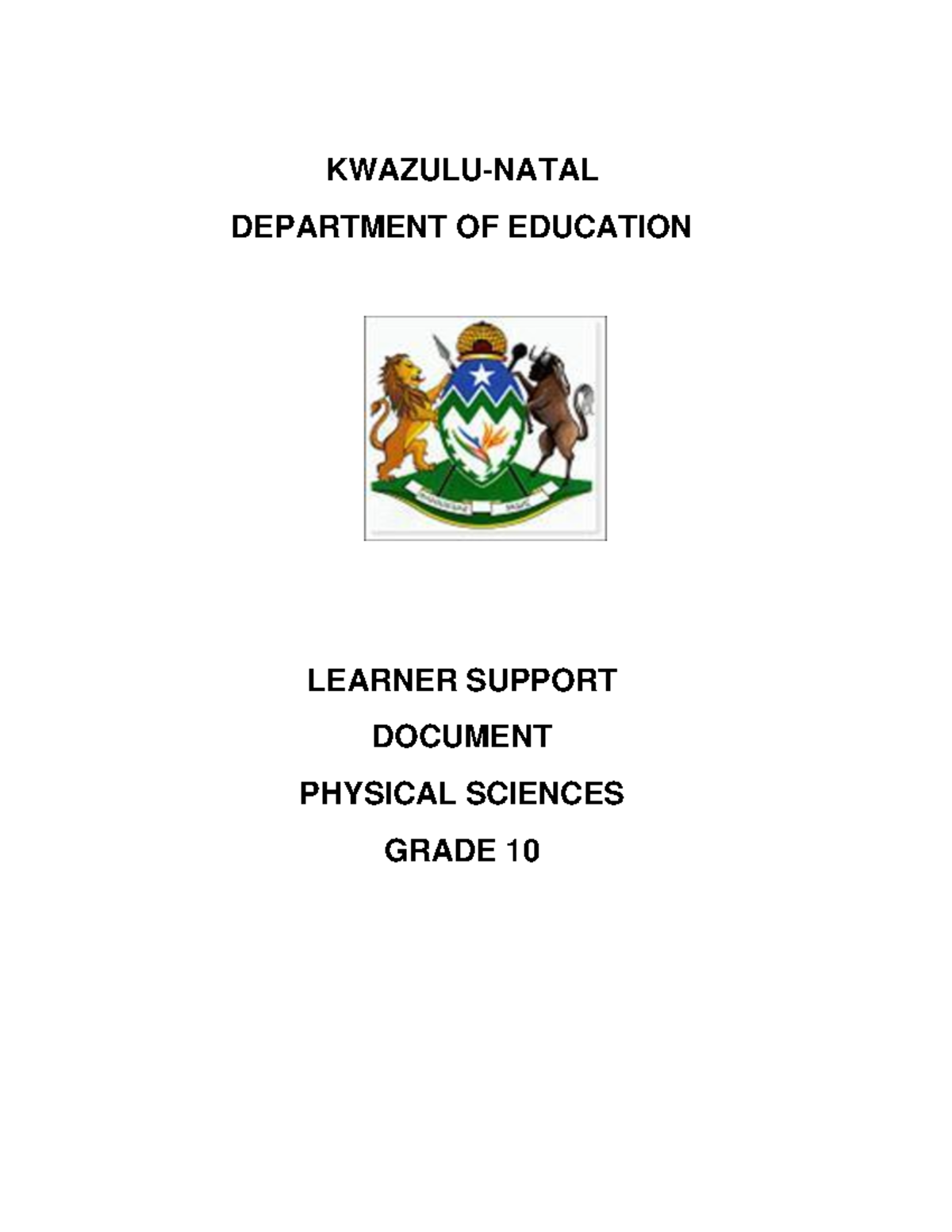 Grade 10 Physical Science: Waves, Sound & Light Learner Support Doc ...