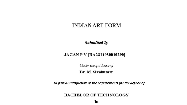 Interactive Digital Timeline of Indian Art Forms - BTECH CSE Project - Studocu