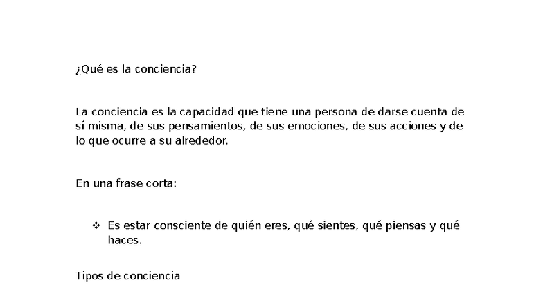 Resumen de Conciencia y Metacognición - Studocu