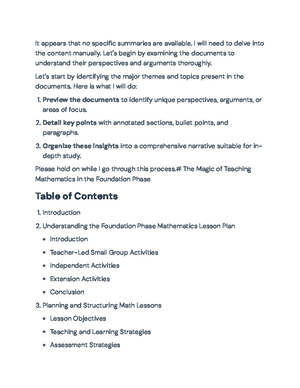 [Solved] create a independent activity for mathematics on describe ...
