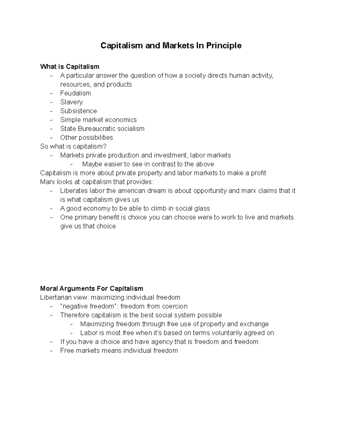 Sociology Lecture 9 - Fall quarter - Capitalism and Markets In ...
