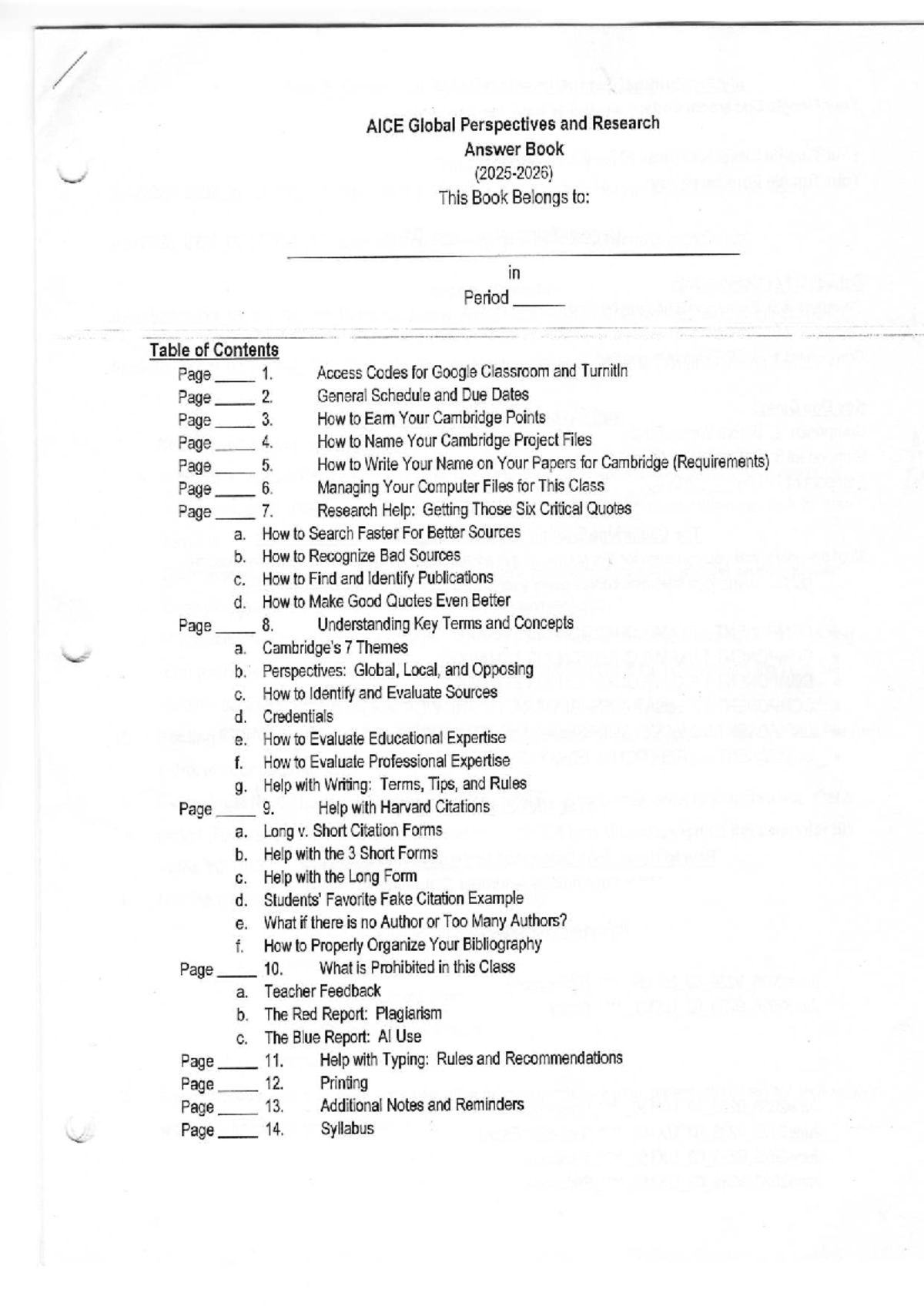 AICE Global Perspectives & Research: Final Exam Study Guide ABC123 ...