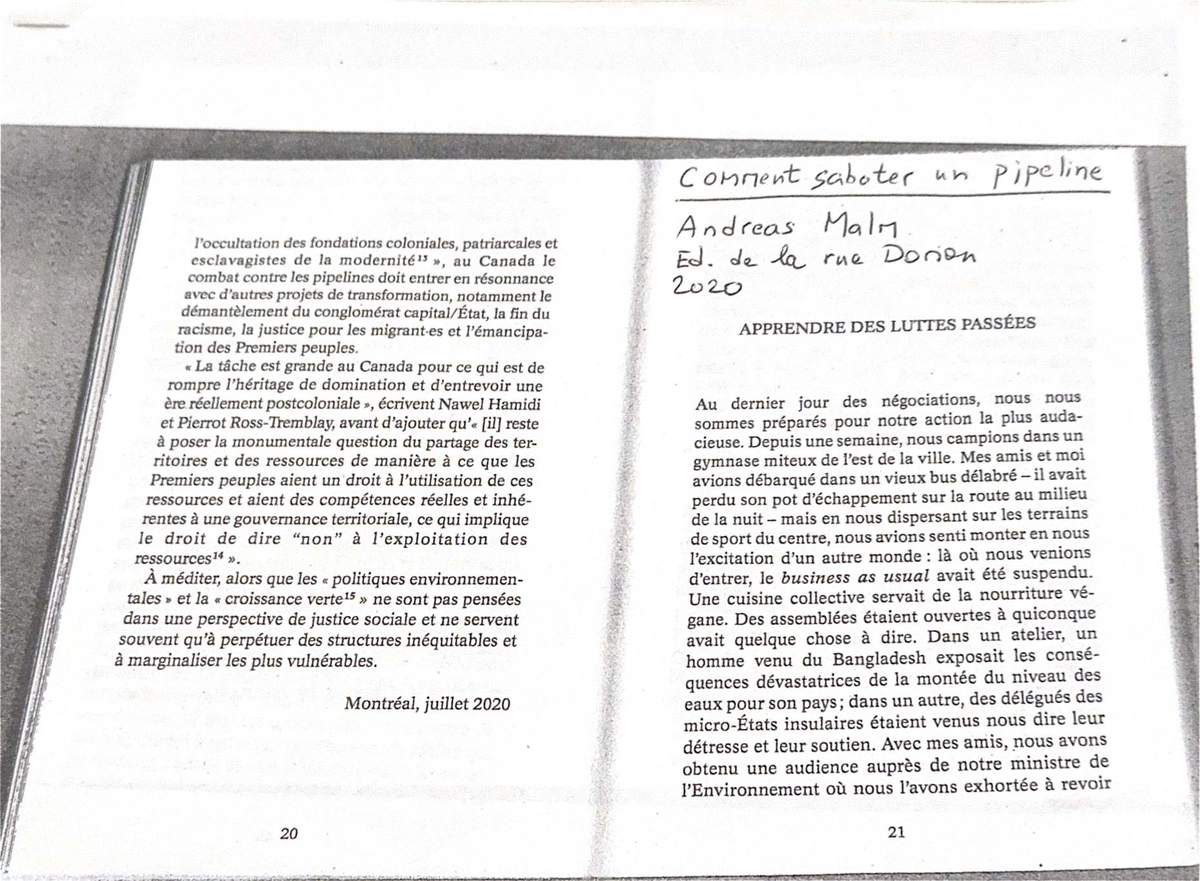 Comment Saboter un Pipeline : Luttes Contre le Colonialisme et le ...