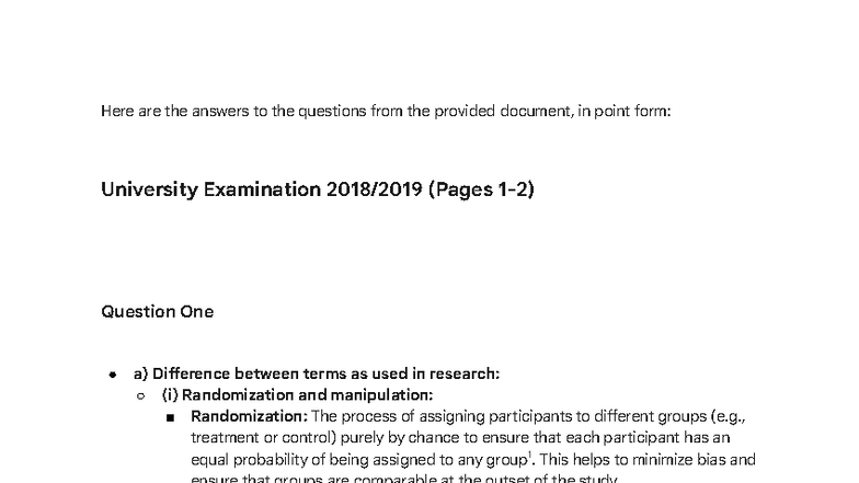 Research Methodology QA: Key Concepts and Techniques for University ...