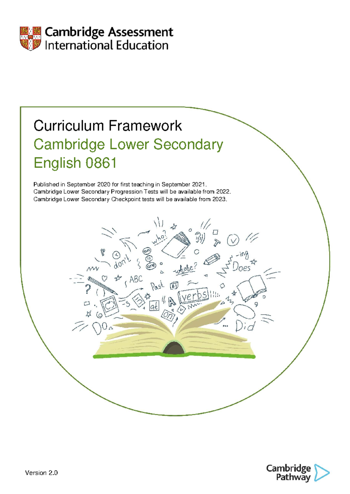 Curriculum Framework for Cambridge Lower Secondary English 0861 (2020 ...