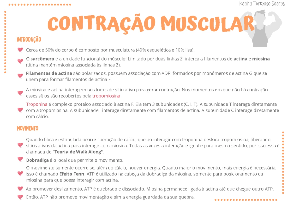 Fisiologia da contração muscular - Estudar os capítulos sobre Contração ...