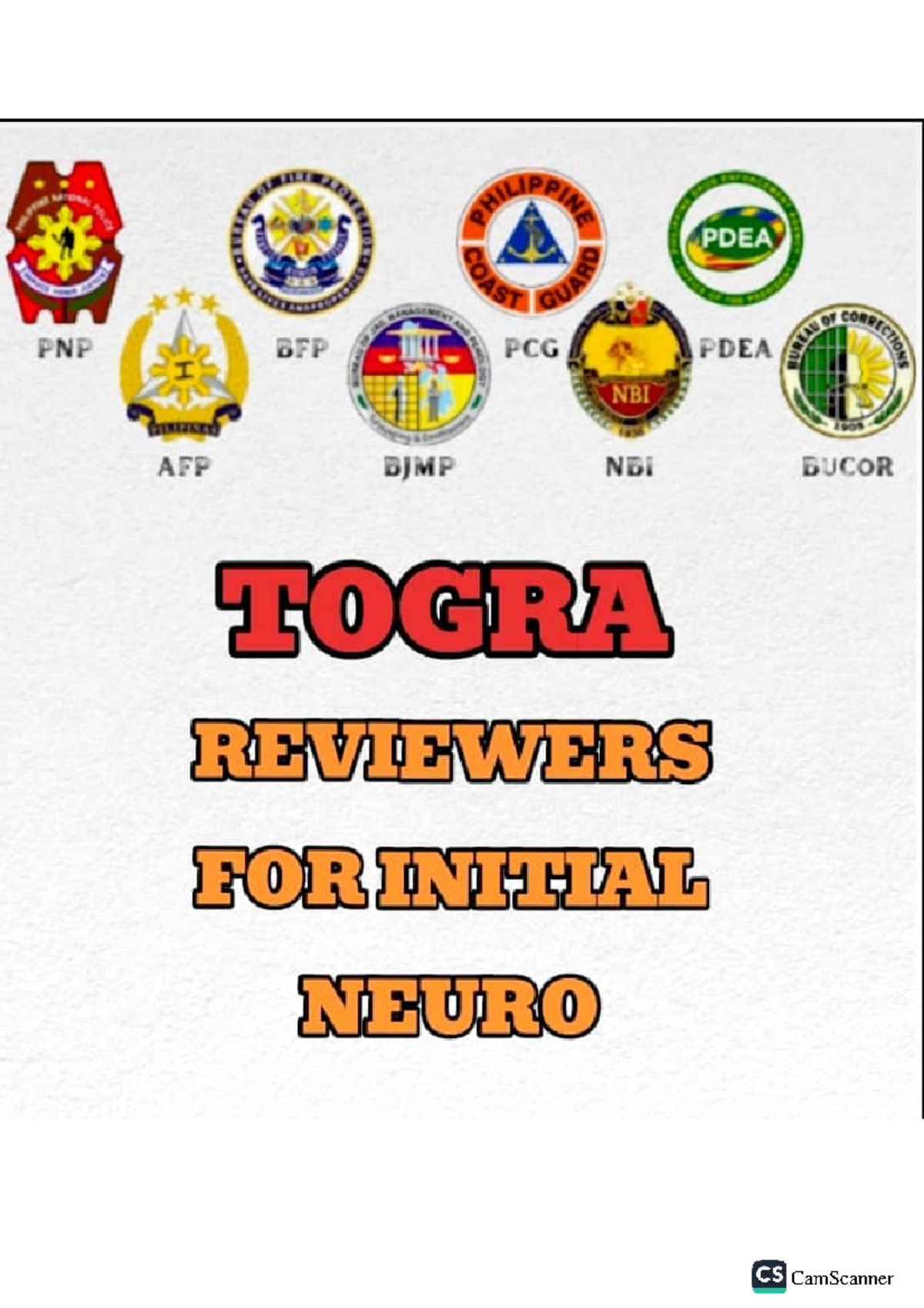 Togra Test Reviewers for Initial Neuro CS - Studocu