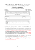 Progamming And Data Structures - CS10003 - IIT Kharagpur - Studocu