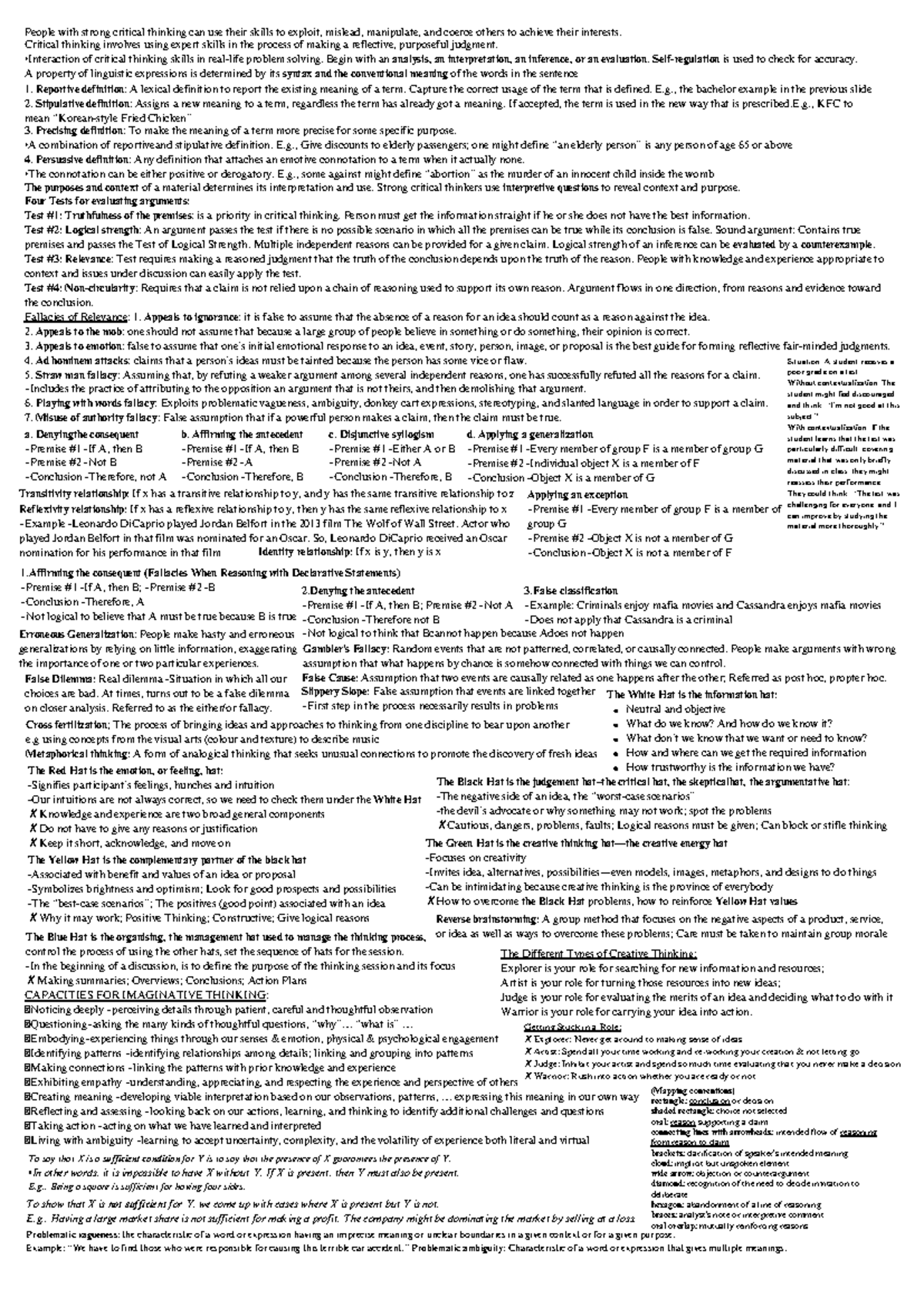 Critical Thinking Skills: Analyzing Arguments and Fallacies (Course ...