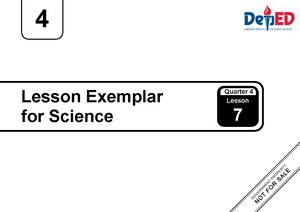Q4 LE Science 4 Lesson 5 Week 5 - 4 Lesson Exemplar for Science for ...