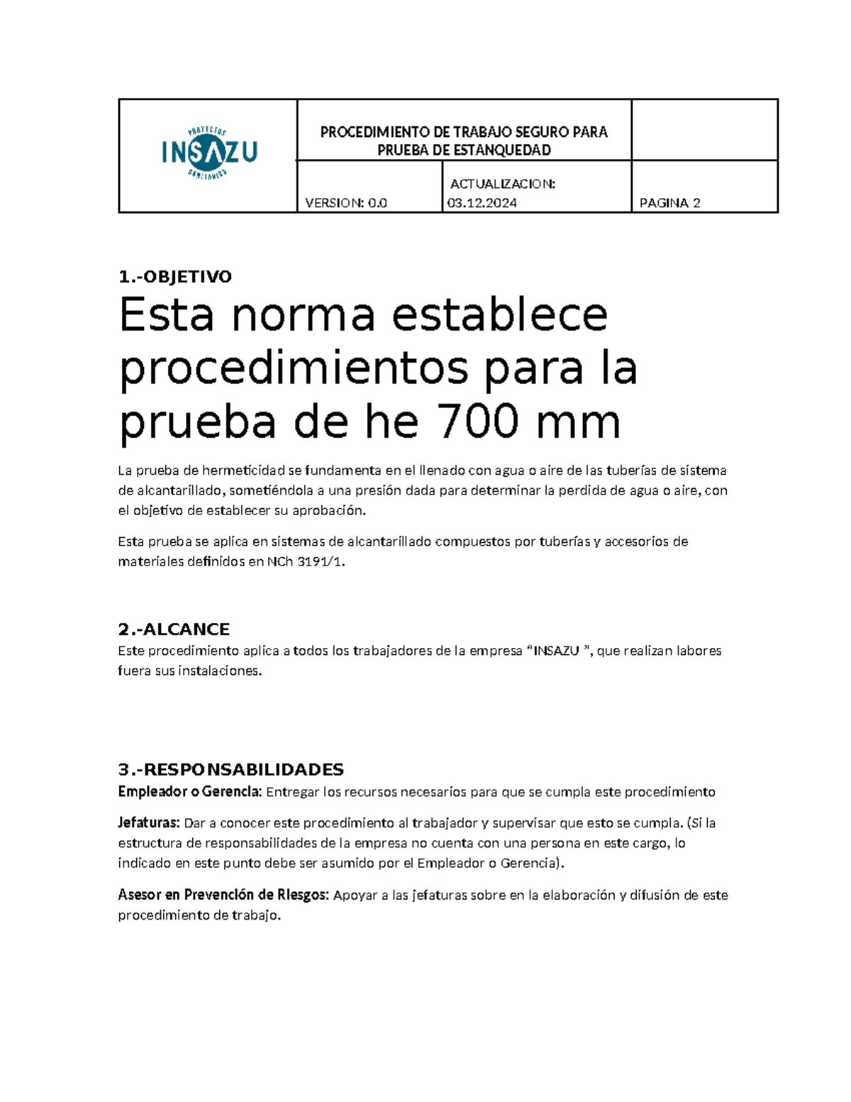 Procedimiento de espacio confinado - PROCEDIMIENTO DE TRABAJO SEGURO ...