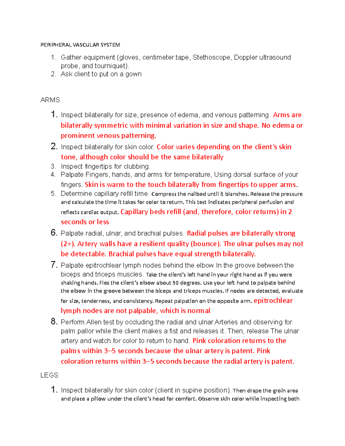 Peripheral vascular system (script) - PERIPHERAL VASCULAR SYSTEM 1 ...