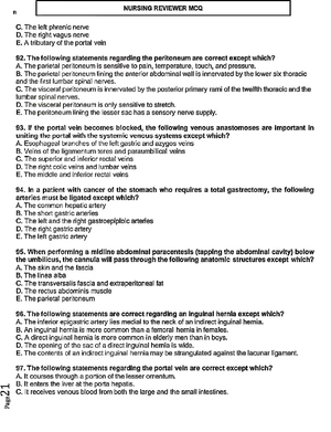 Nursing 829 QUIZ 9 - Jfjc - NURSING REVIEWER MCQ n B. The lateral ...