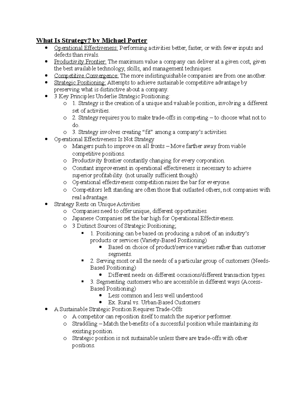 What Is Strategy? Insights from Michael Porter on Competitive Advantage ...