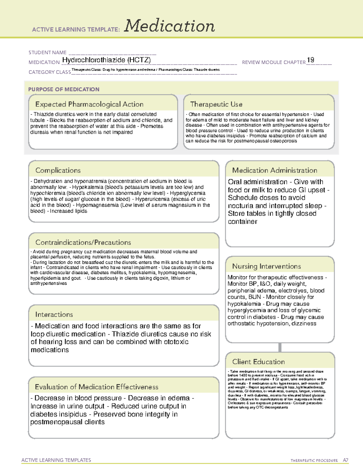 Hydro - Active Learning Template for Medication Management - Studocu