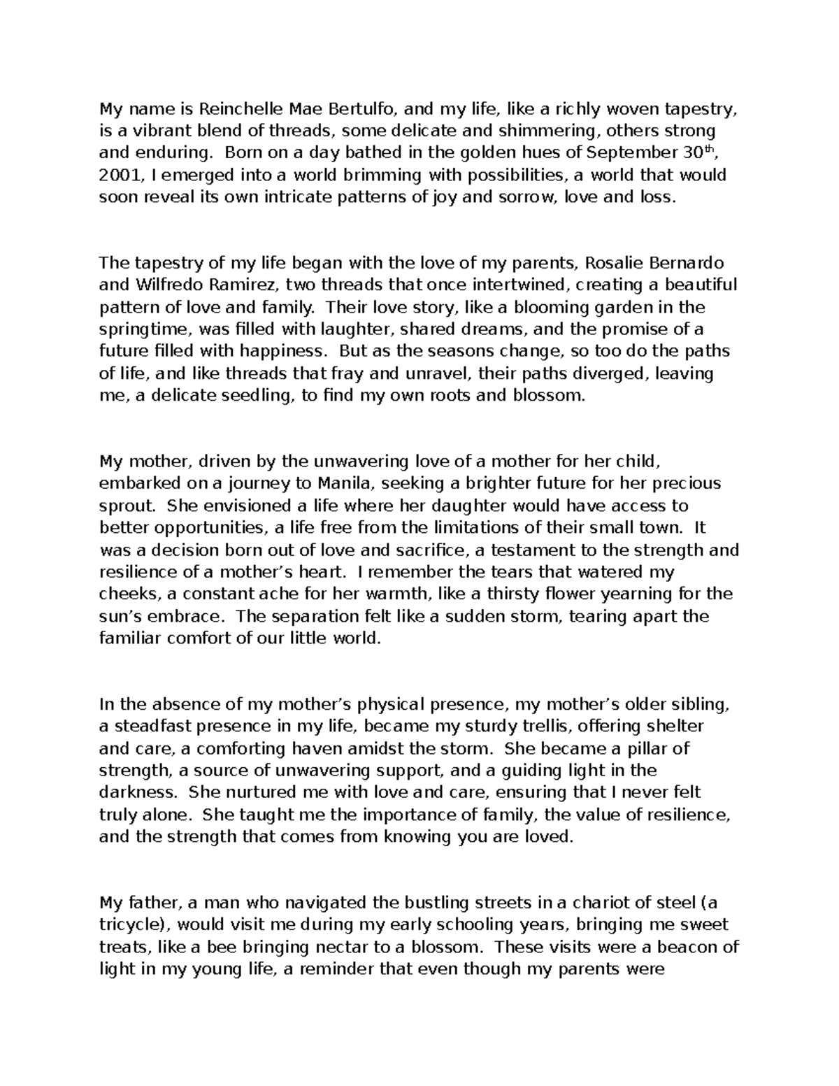 Personal Reflection on Resilience and Growth: Assignment in ST - Studocu