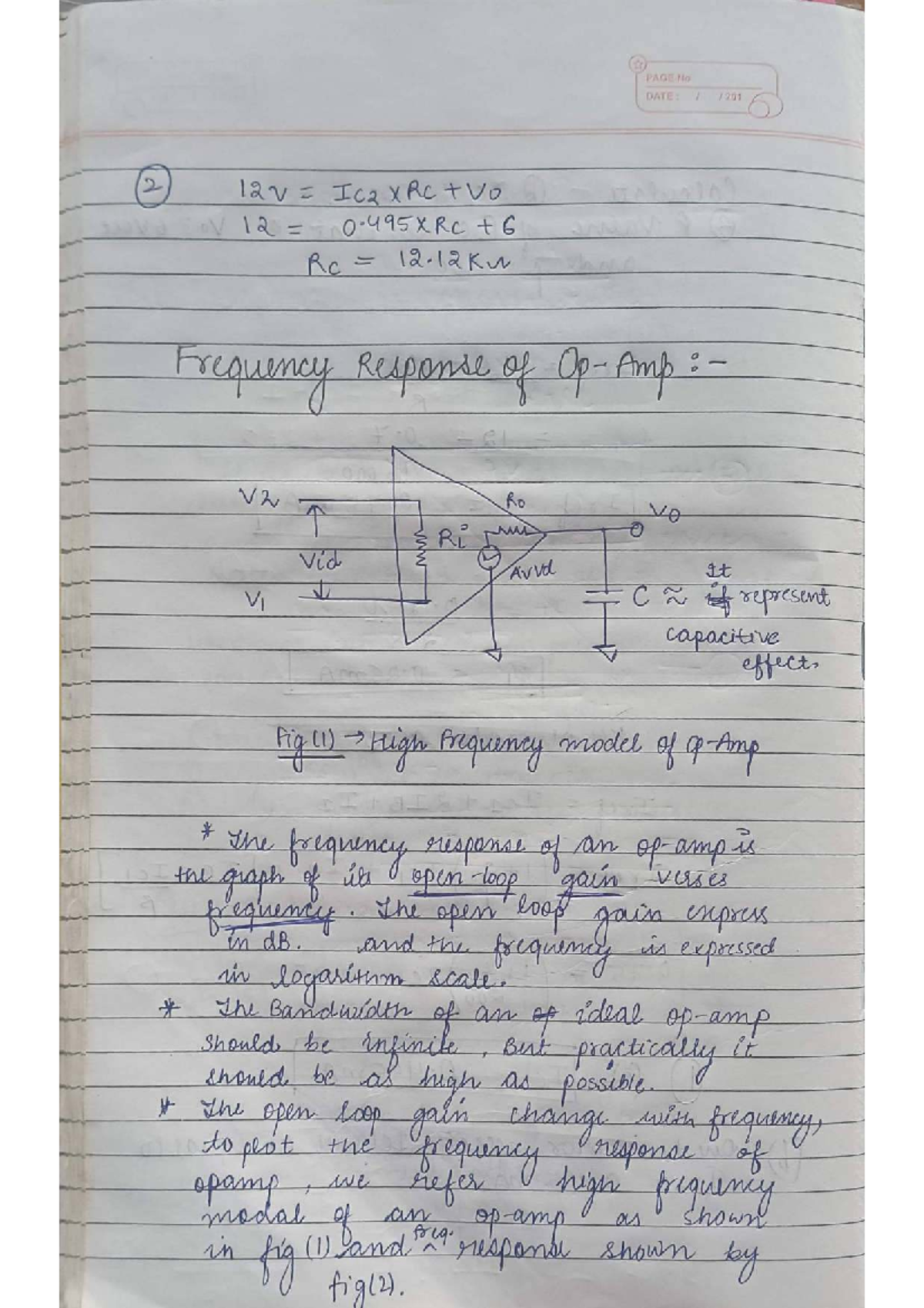 Frequency Response Analysis of IC 741: Unit-1 Notes - Studocu