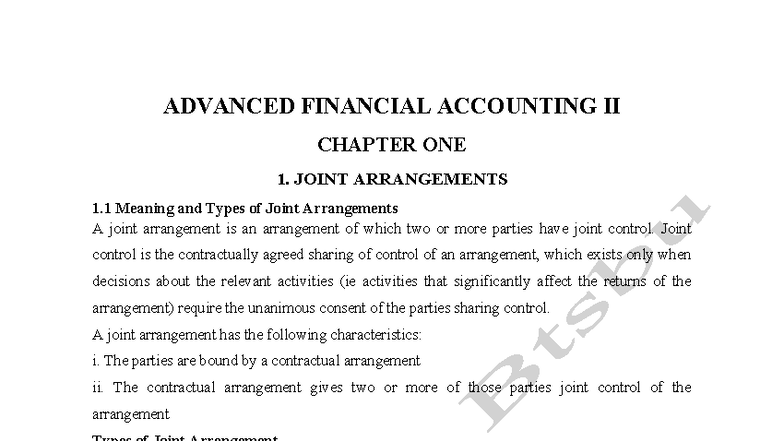 Adv Fin Acc II Chap 1 2 3 - Accountin - ADVANCED FINANCIAL ACCOUNTING ...