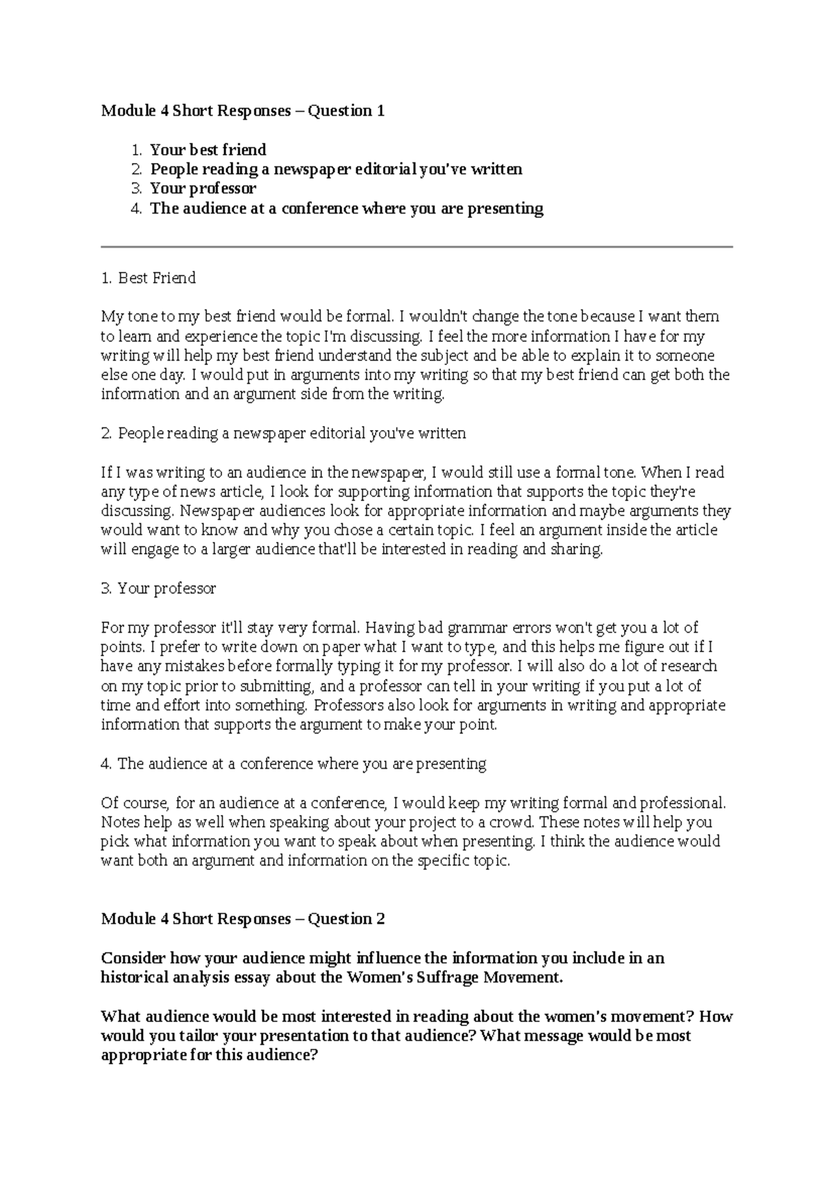 4-2 Module Four Short Responses Applied History - Module 4 Short ...