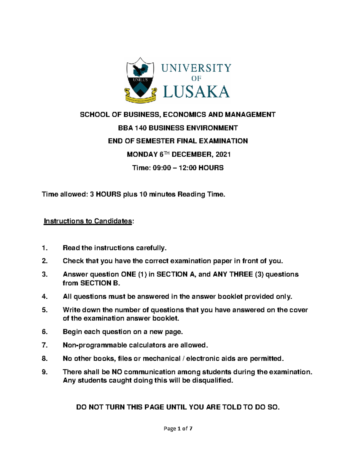 BBA140 2021 Sem 2 Final Exam - Business Environment SWOT Analysis - Studocu