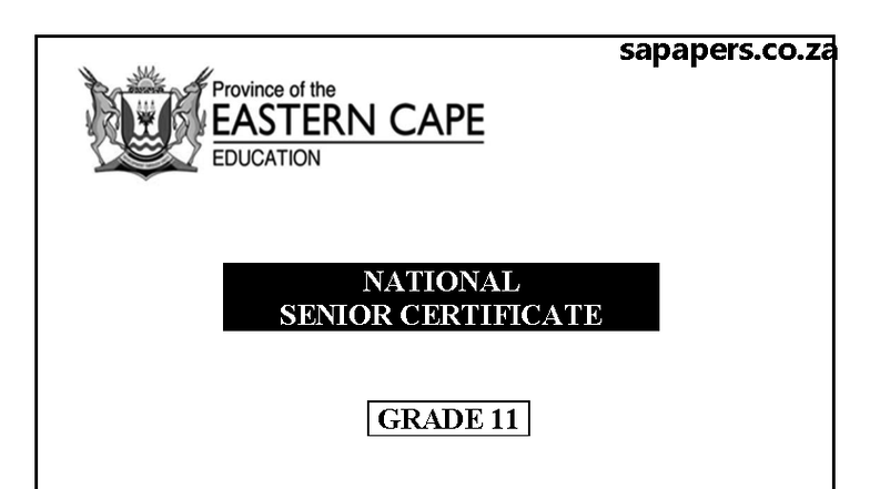 Maths LIT P1 GR11 Nov 2020 Exemplar Question Paper - Studocu