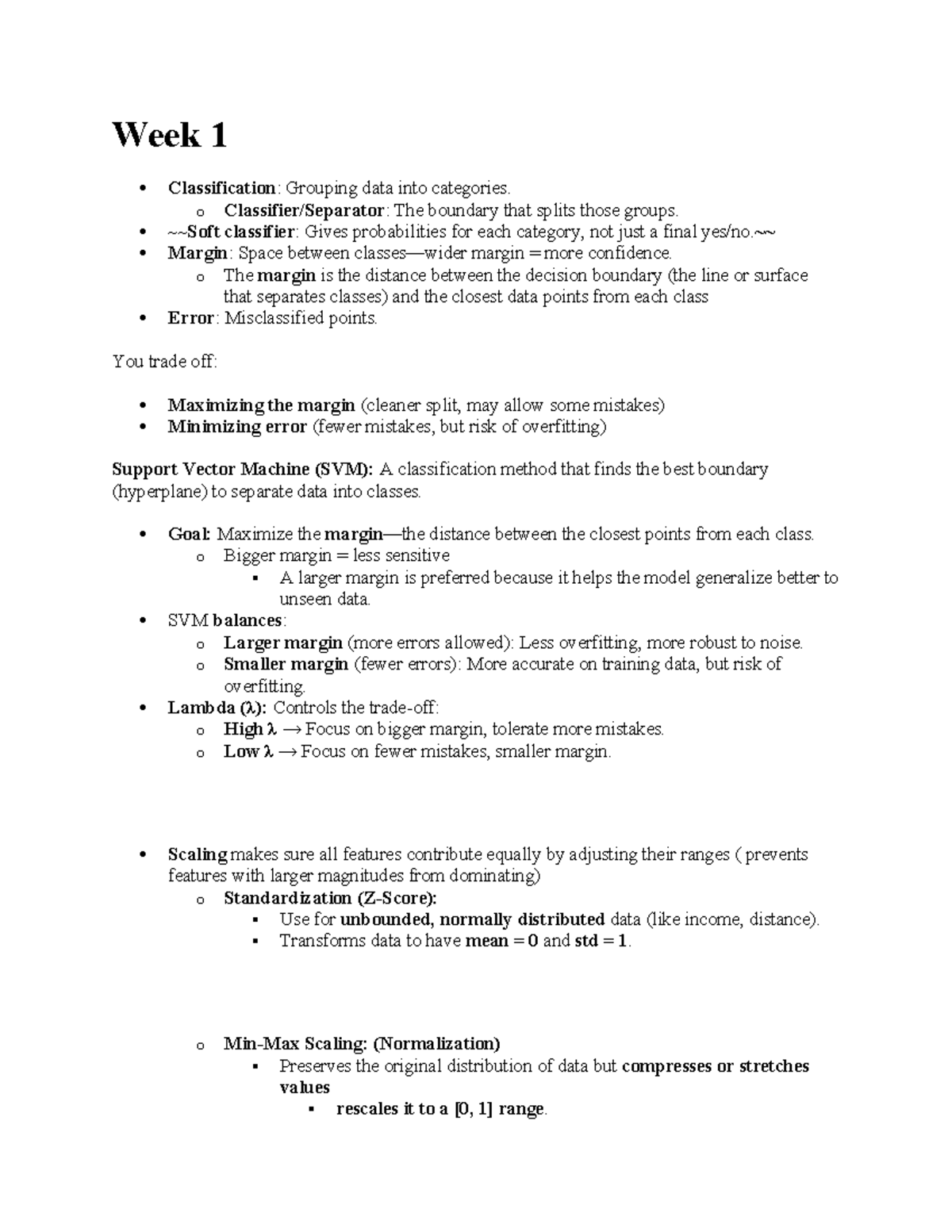Final Study Guide for Data Classification and Regression Techniques (CS101) - Studocu