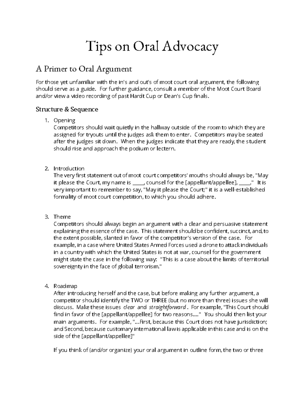Moot Court 101: Essential Tips for Oral Advocacy - Studocu