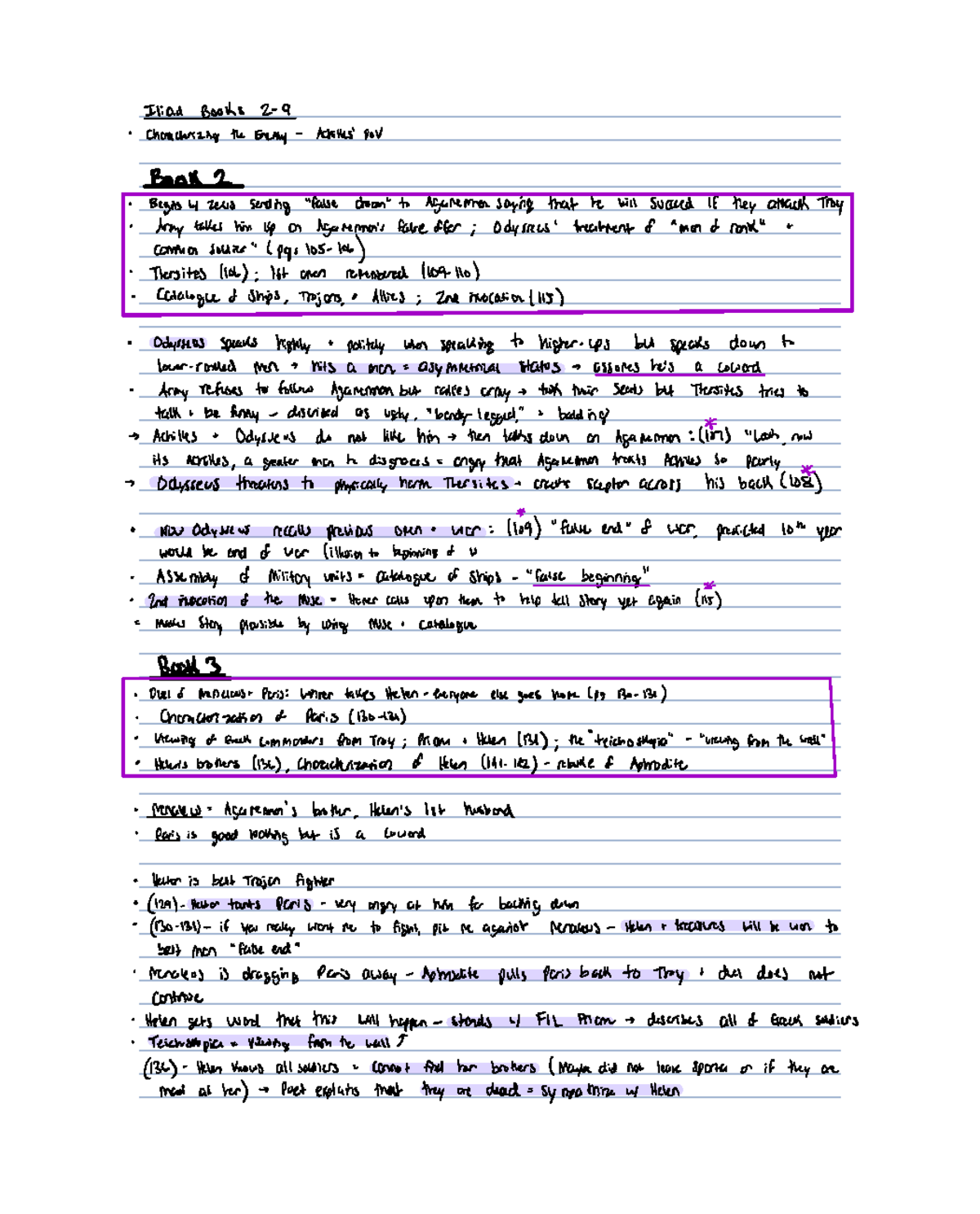 Characterization and Key Themes in Iliad Books 2-6: An Analysis - Studocu