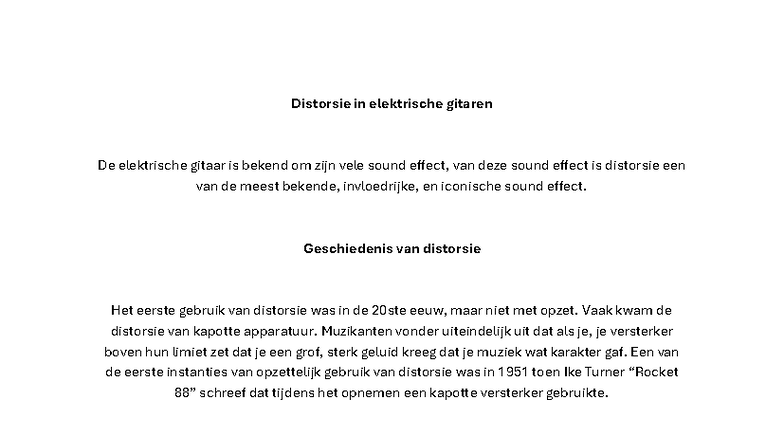 Distorsie en zijn Invloed op de Muziekcultuur: Een Analyse - Studeersnel