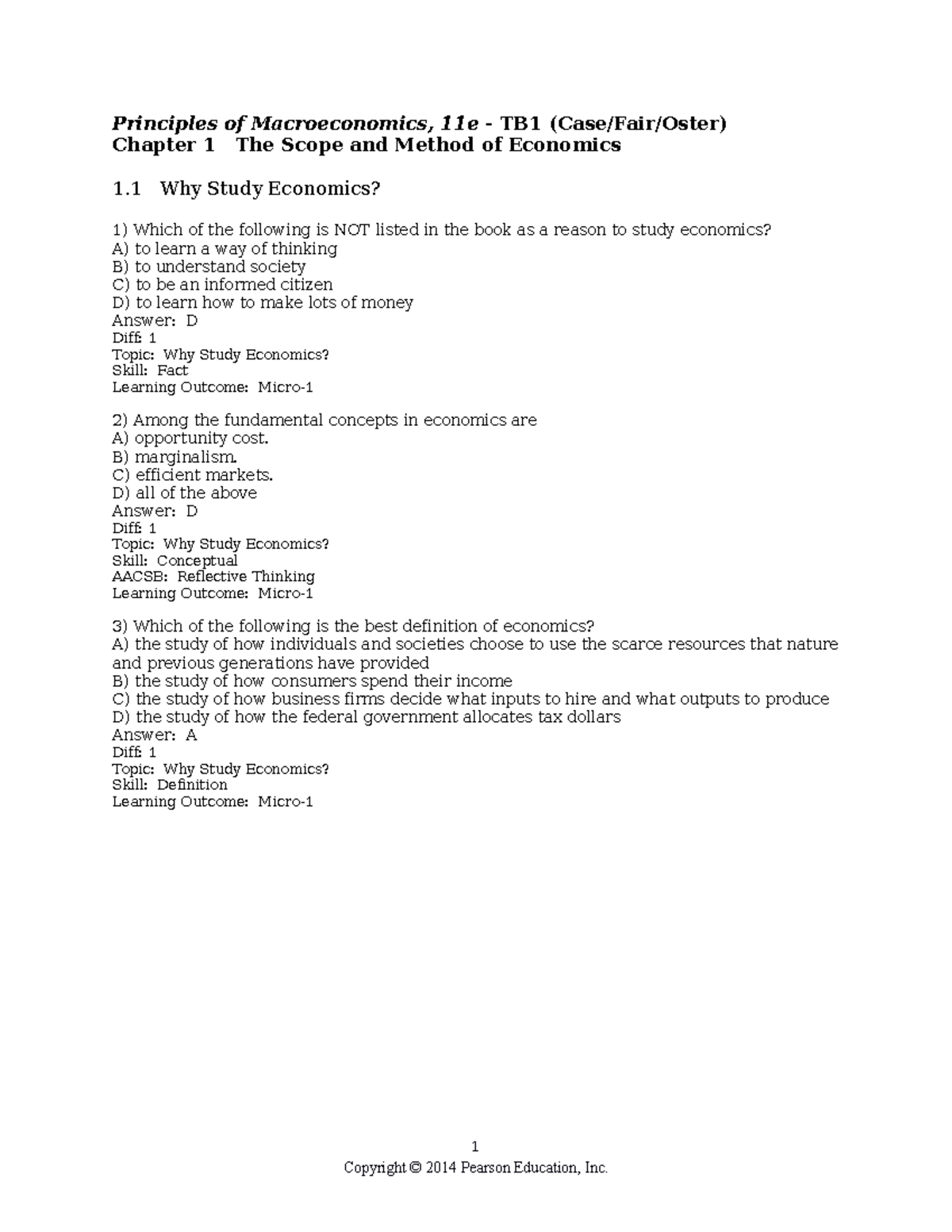 Chapter 1 - The Scope and Method of Economics in Macroeconomics TB1 ...