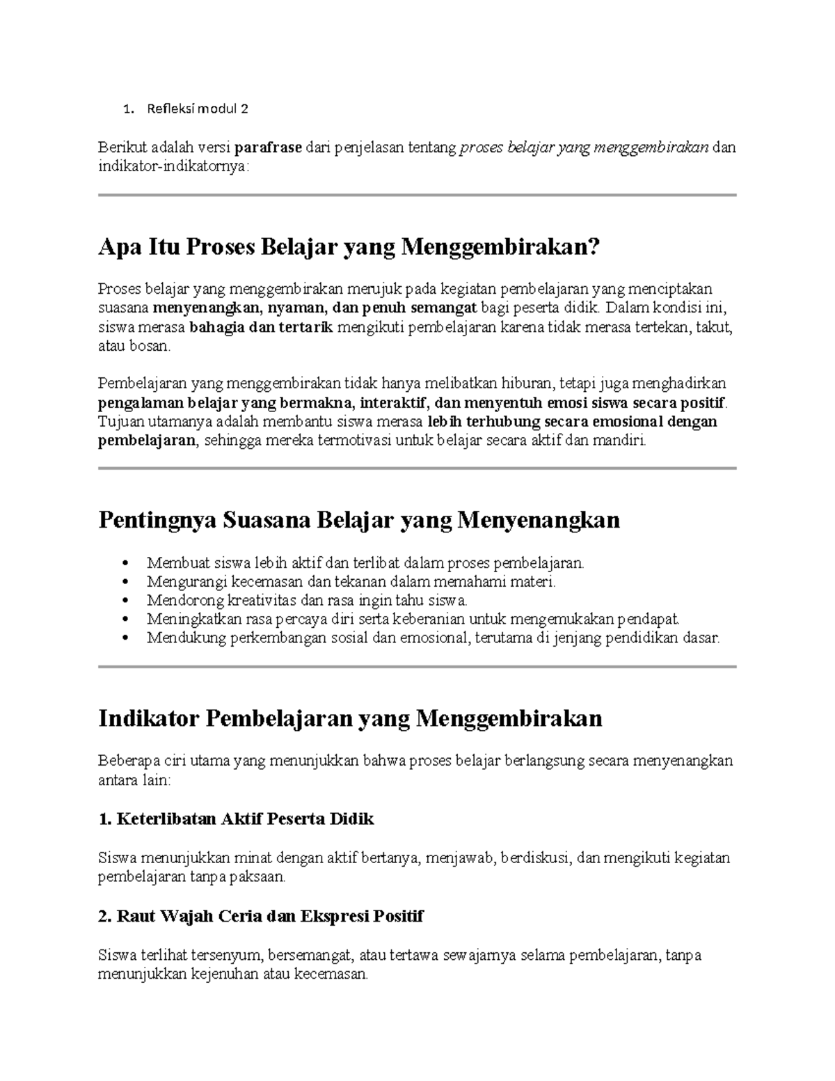 Refleksi Modul 2: Proses Belajar yang Menggembirakan dan Tantangannya ...