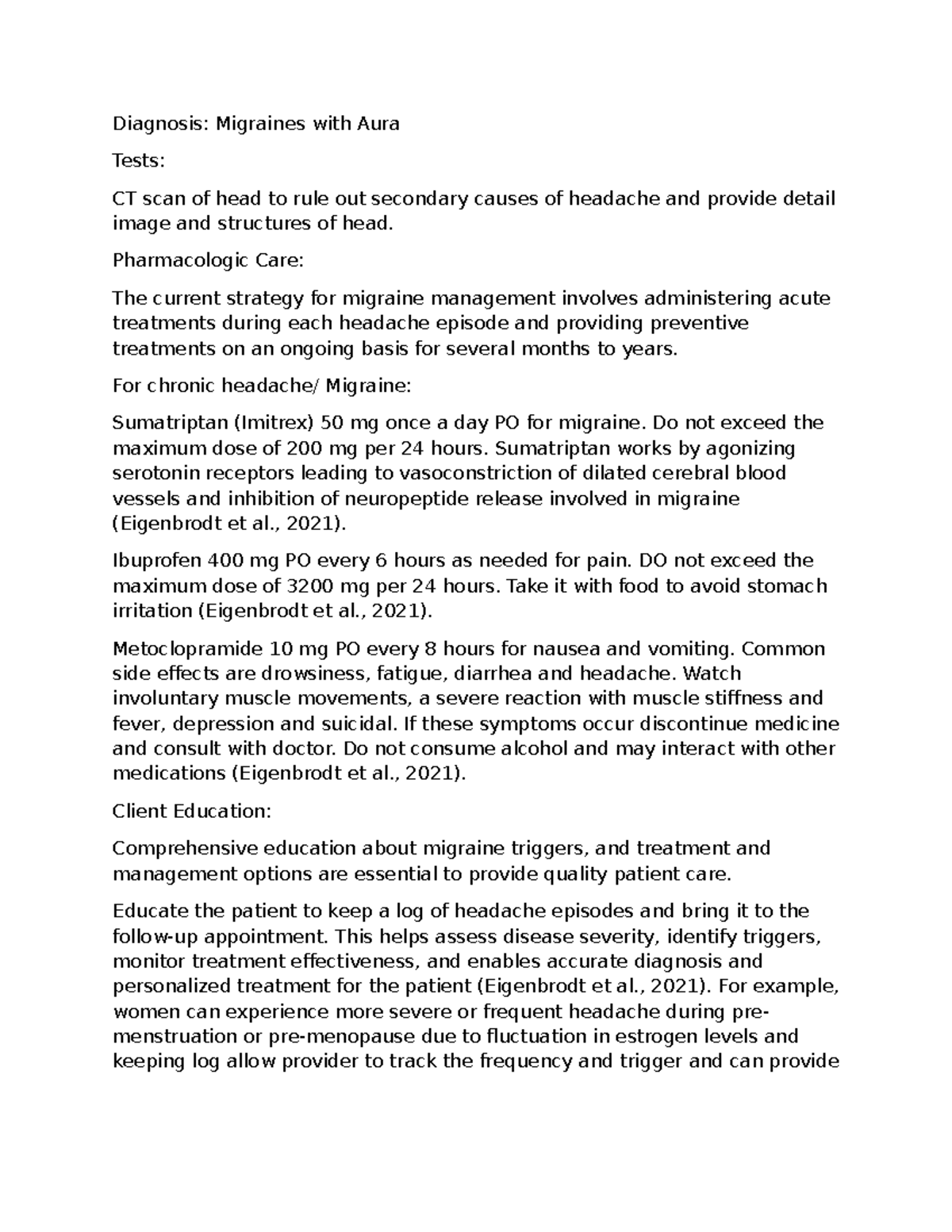 Migraine - Pharmacologic Care: The current strategy for migraine ...