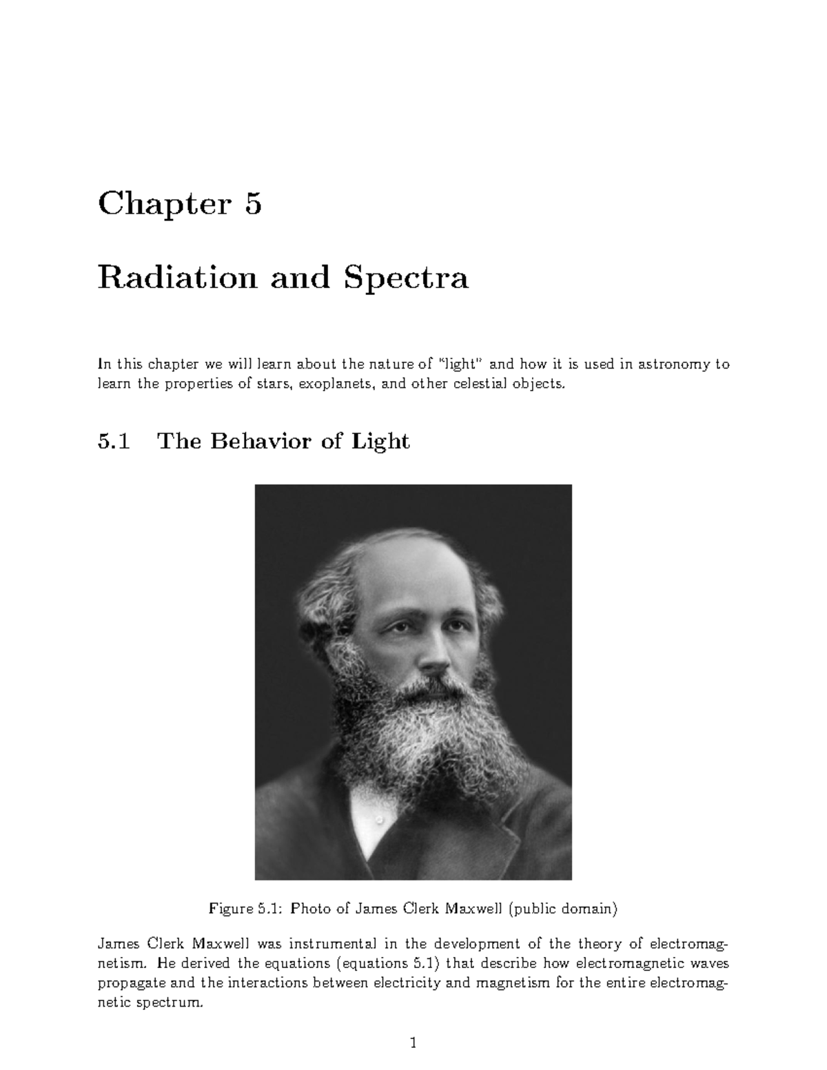 Day 6 - book - Chapter 5 Radiation and Spectra In this chapter we will ...