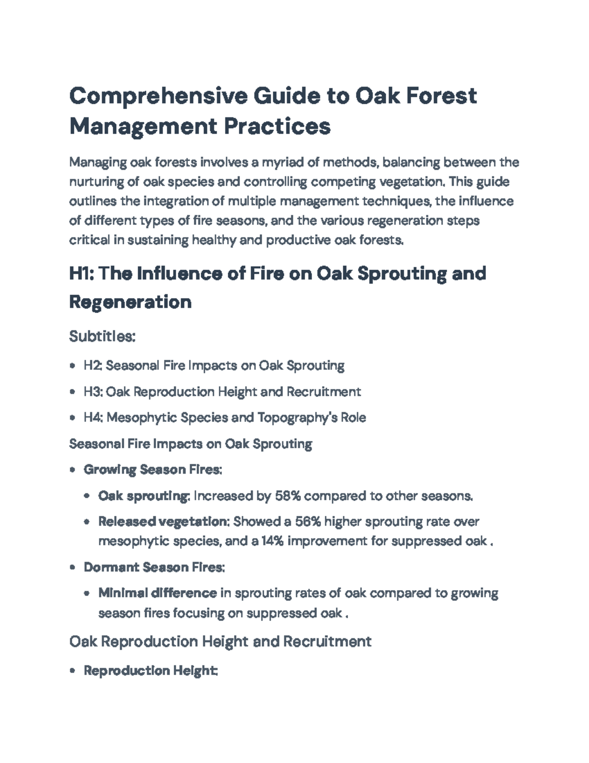 Comprehensive Strategies for Oak Forest Management Techniques ...