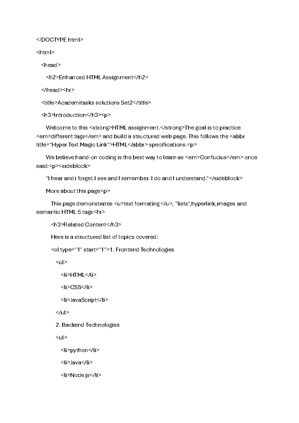Doctype html - easy notes to study, im lazy - - Studocu