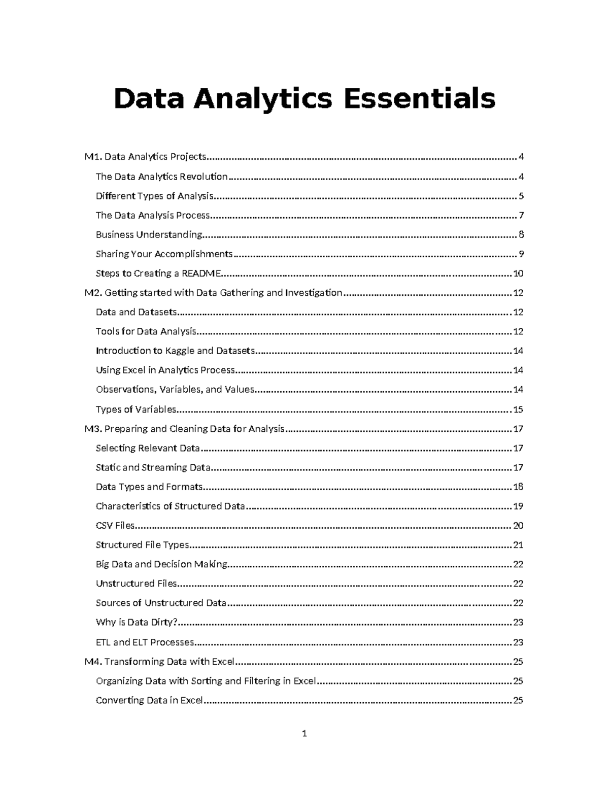 Cisco Data Analytics - Essential Course Notes on Data Analysis - Studocu